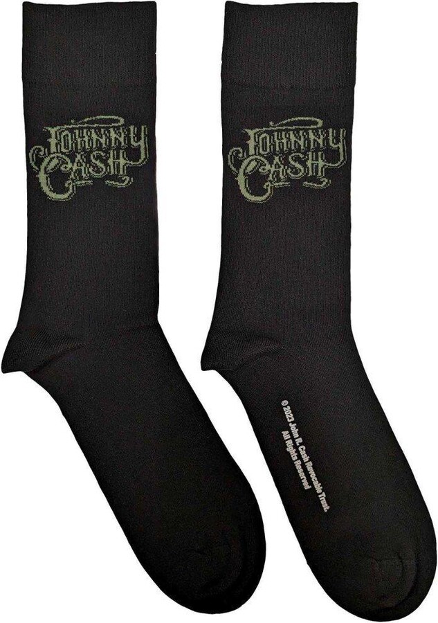 Johnny Cash Text Logo Socks - ShopStyle