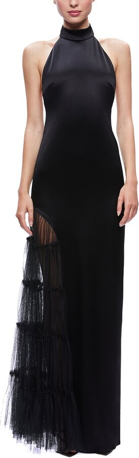 Alice + Olivia Ryn Slit Tulle Panel Maxi Dress - ShopStyle