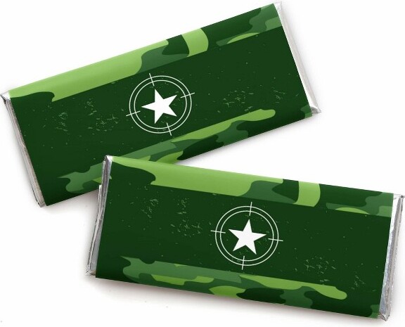 Big Dot of Happiness Camo Hero - Candy Bar Wrapper Army Military ...