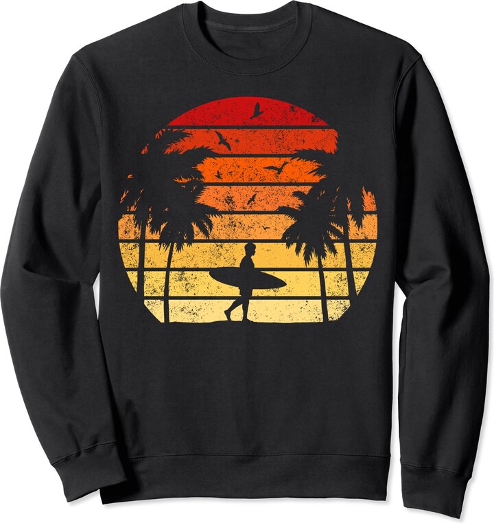 Vintage Surfing Retro Surf Style Palm Tree Surfers Vintage Surfing ...
