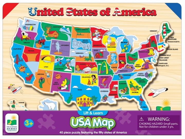 The Learning Journey Lift and Learn Usa Map Puzzle - ShopStyle