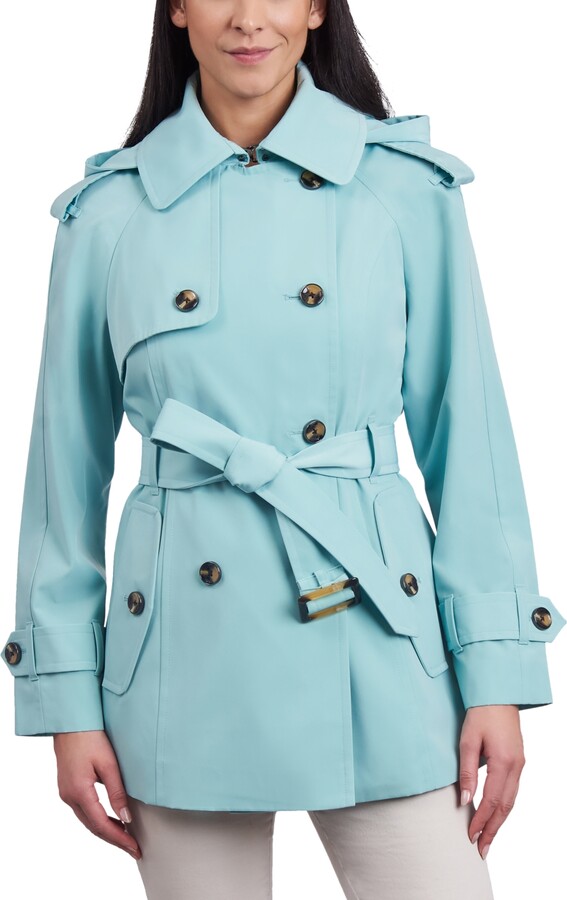 London Fog Women's Double-Breasted Belted Trench Coat - ShopStyle