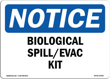 SignMission Biological Spill Evac Kit Sign - ShopStyle Desks