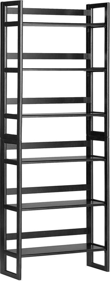 Container Store The 2 Solid Wood Stackable Folding Matte Black - ShopStyle Bookcases & Shelves