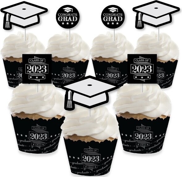 Big Dot of Happiness Graduation Cheers - Cupcake Decoration - 2023 ...