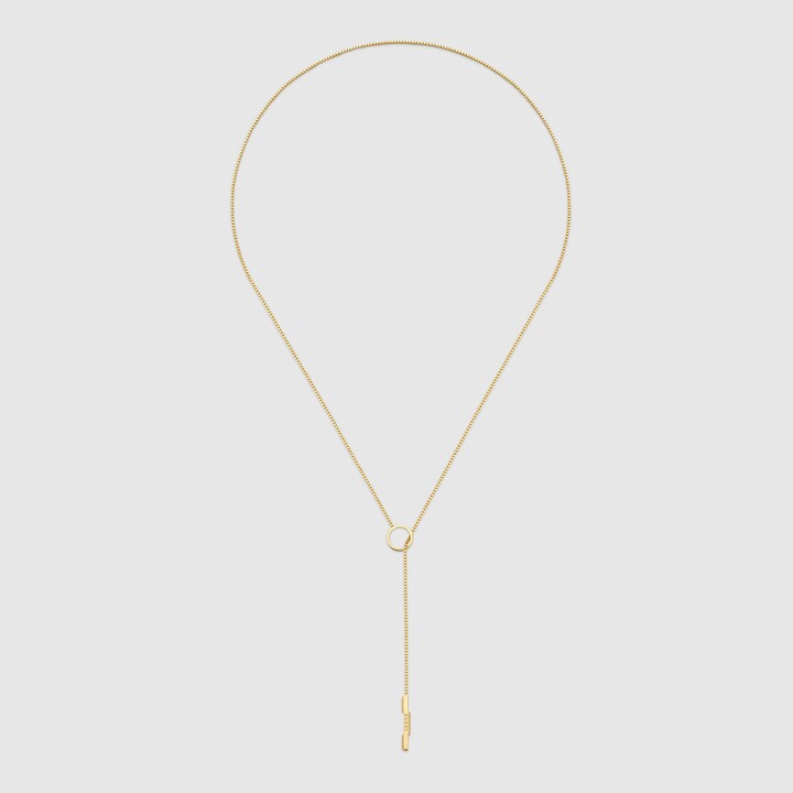 Gucci Link to Love lariat necklace - ShopStyle
