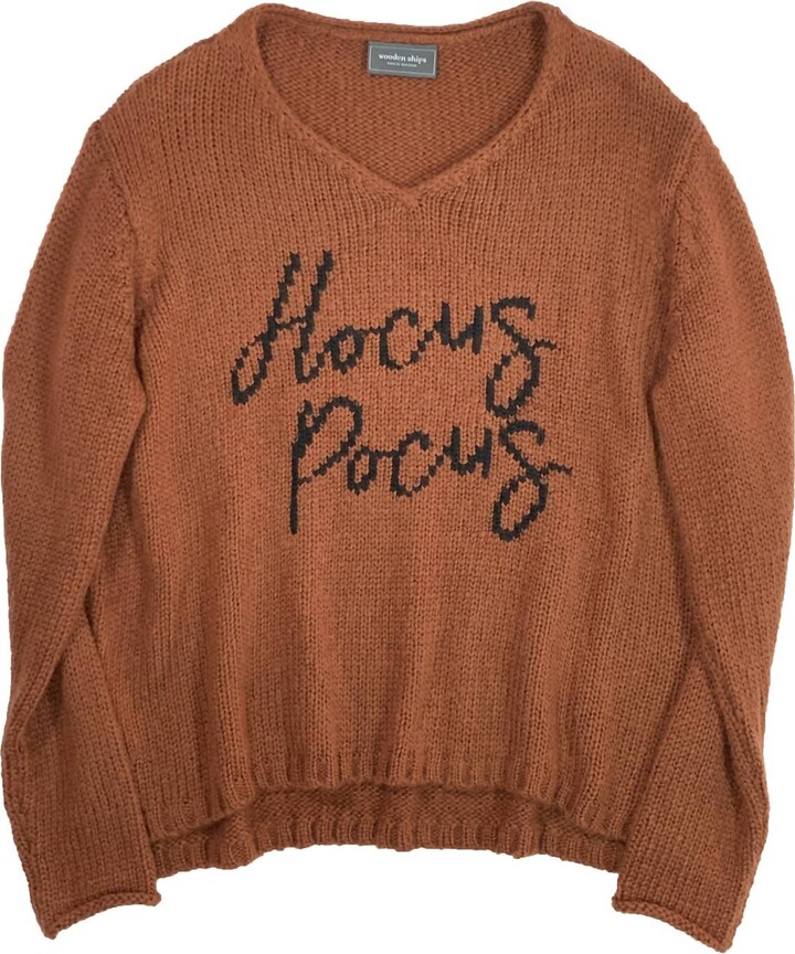 Wooden Ships Hocus Pocus Vneck Sweater in Rust - ShopStyle