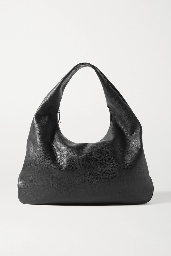 The Row Everyday Textured-leather Shoulder Bag - Black - ShopStyle