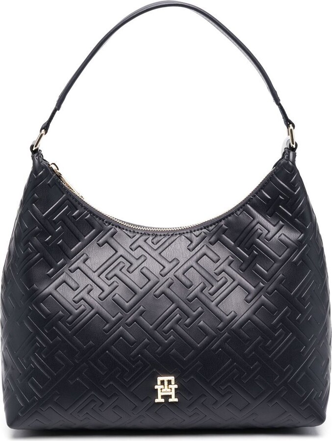 Tommy Hilfiger Iconic monogram embossed shoulder bag - ShopStyle