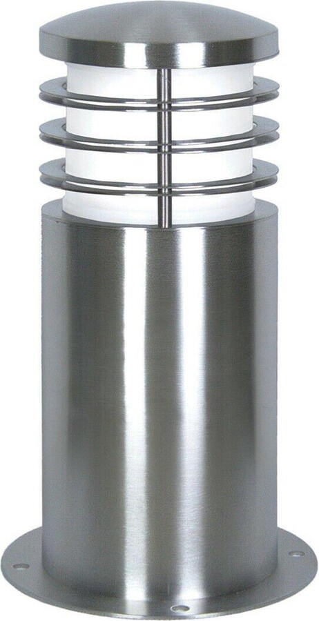Loops Outdoor IP44 Bollard Light Stainless Steel LED E27 15W Bulb ...