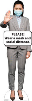 Advanced Graphics Social Distance Mask Standee Female Life Size Cardboard Standup - ShopStyle ...