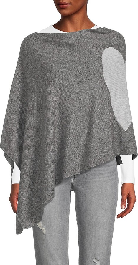 Saachi Heart Silk & Cashmere Poncho - ShopStyle Capes