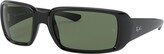 Ray-Ban RB4338 59mm Gender Neutral Square Sunglasses Green Classic Lens ...