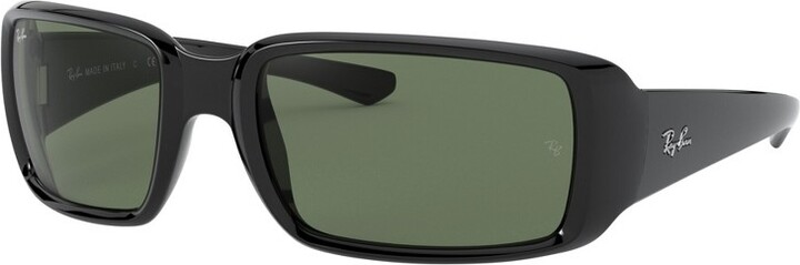 Ray-Ban RB4338 59mm Gender Neutral Square Sunglasses Green Classic Lens ...