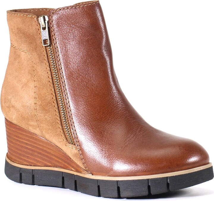 Diba True Bon Grace Wedge Boot in Cognac - ShopStyle