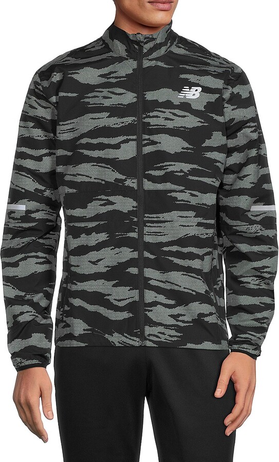 New Balance Reflective Camo Zip Front Jacket - ShopStyle