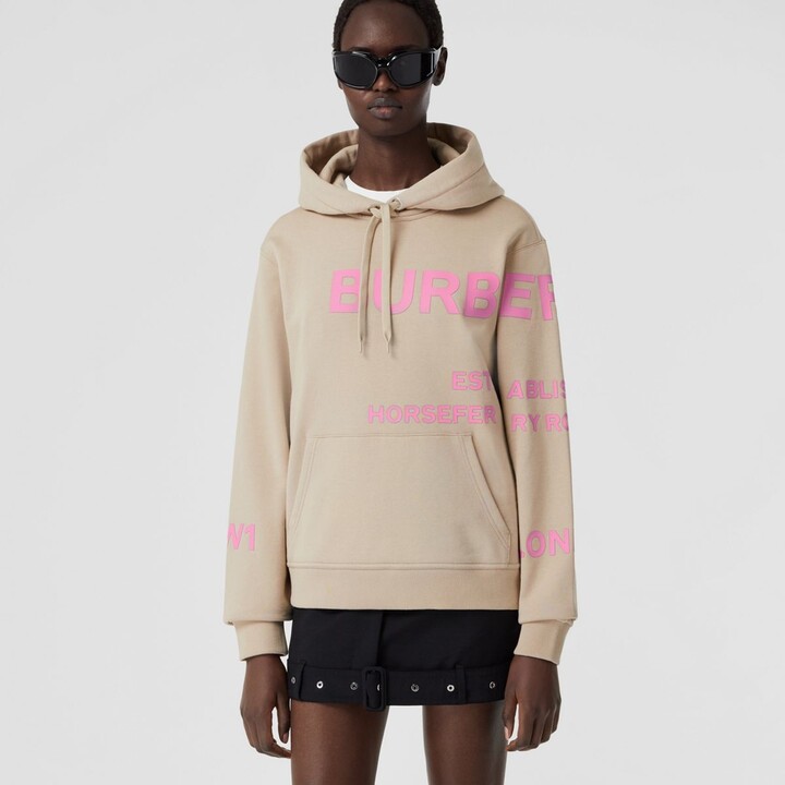 Burberry Horseferry Print Cotton Oversized Hoodie Size: XXS - ShopStyle