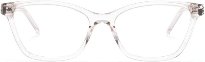 Saint Laurent Eyewear Transparent Wayfarer-Frame Glasses - ShopStyle ...