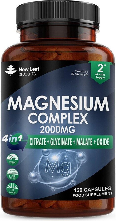 New leaf health Magnesium Complex 4 in 1 2000mg Magnesium Capsules ...