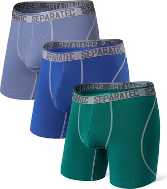 Separatec Men's Dual Pouch Underwear Active Mesh Dry Fastly Stretch ...
