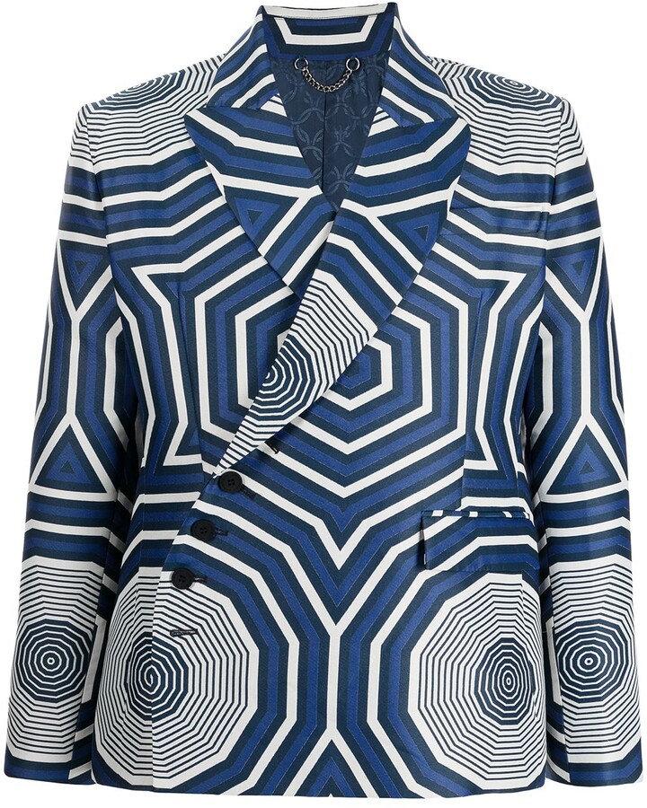 Charles Jeffrey Loverboy Geometric Print Blazer - ShopStyle