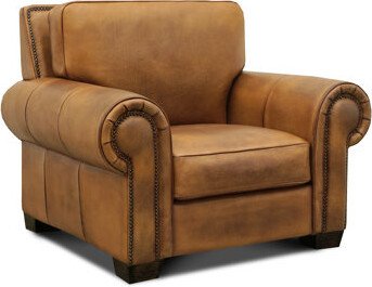 Hello Sofa Home Valencia 45" Wide Top Grain Leather Armchair - ShopStyle