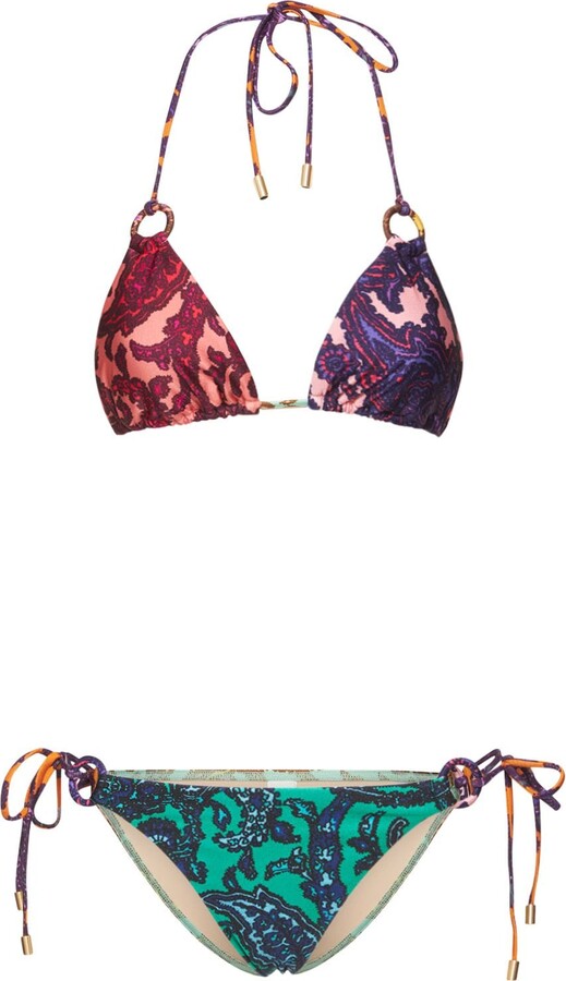Zimmermann Tiggy printed bikini w/ rings - ShopStyle Two Piece Swimsuits