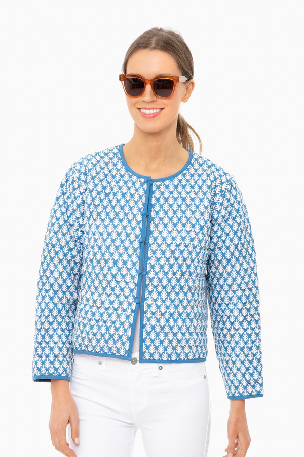 SZ Blockprints Blue and Pink Reversible Jacket - ShopStyle