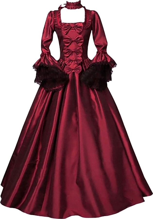 LUSHAasd Women Rococo Baroque Marie Antoinette Renaissance Dress ...