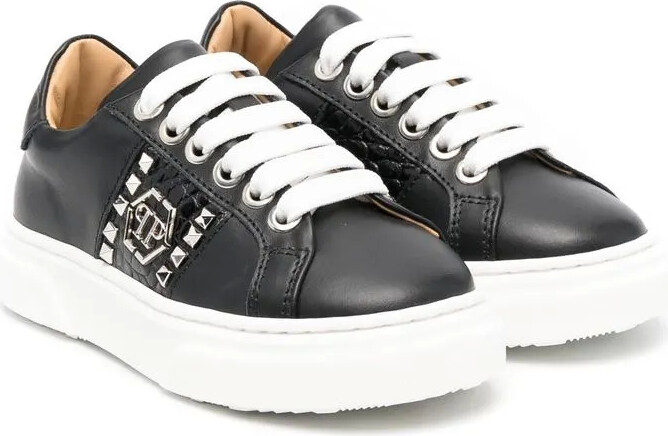 Philipp Plein Junior Spike-Stud Lace-Up Sneakers - ShopStyle Girls' Shoes