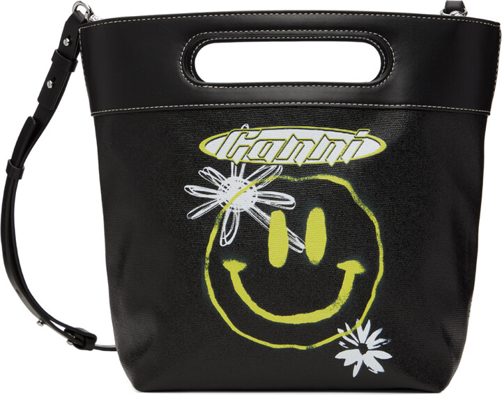 Ganni Black Small Tote - ShopStyle Shoulder Bags