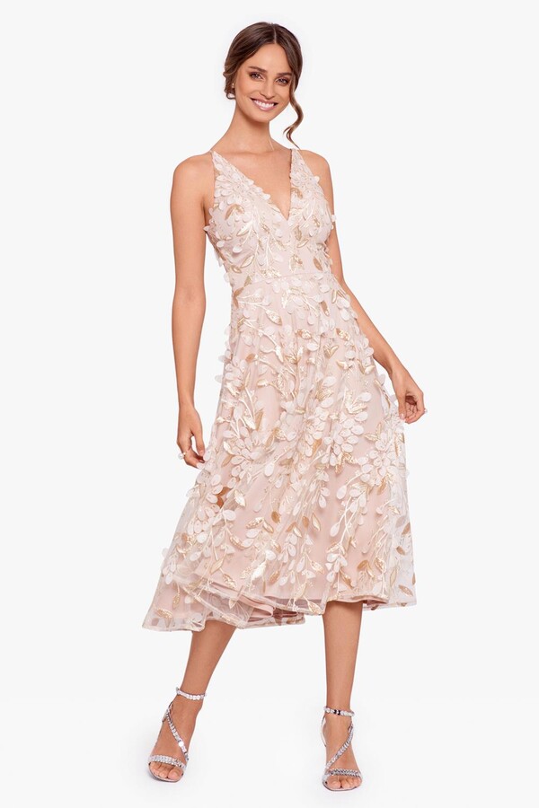 Xscape Evenings Mid V 3D Flowers - ShopStyle