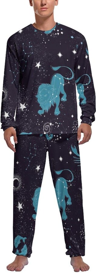 Lurnise Mens Pajamas Sleep Set Pyjamas Loungewear Sleepwear 2 Peices ...