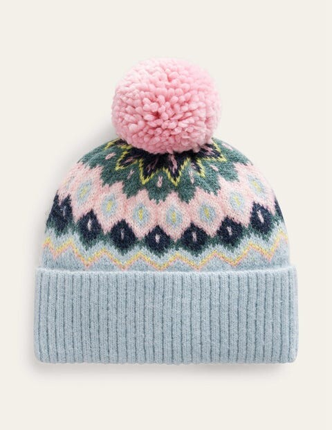 Boden Fluffy Fair Isle Hat - ShopStyle