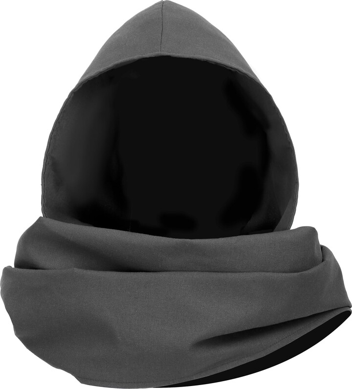 KUOIN Medieval Linen Cowl Hood Scarf Vintage Rogue Cape Costume ...