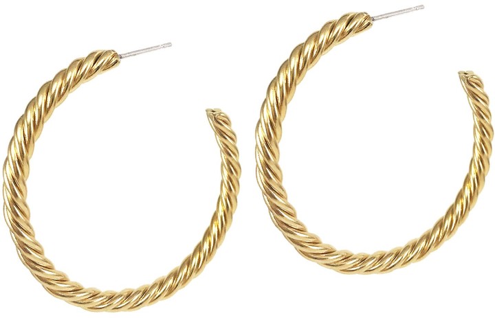 Biko Helix Hoops Large Gold - ShopStyle Earrings