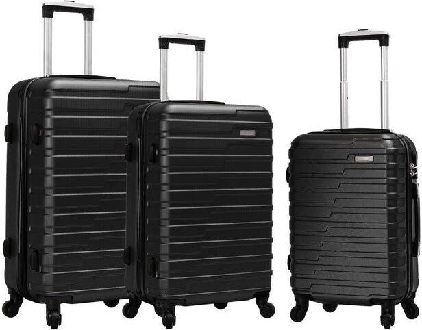 Infinity Leather Robust Lightweight Hard shell Suitcase 4 Wheel Luggage ...