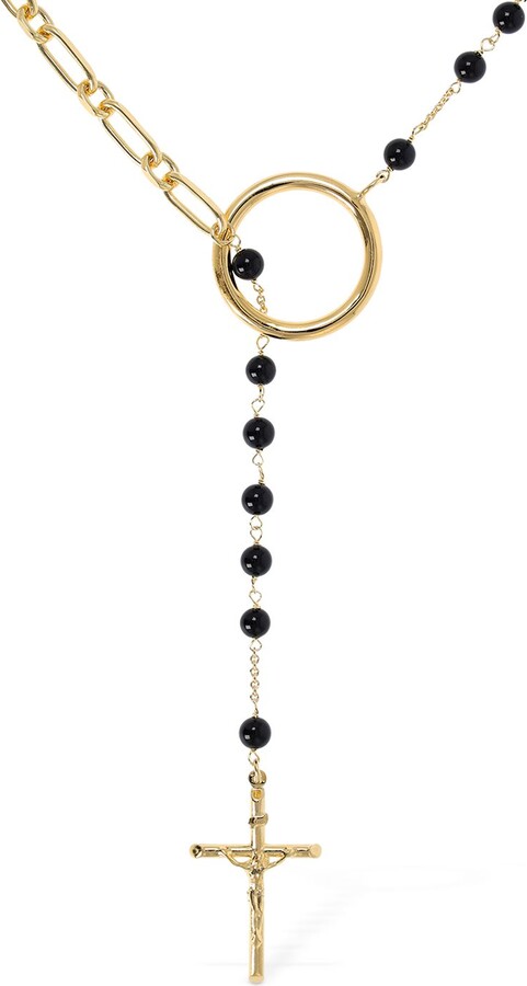 Dolce & Gabbana Sphere & cross pendant long necklace - ShopStyle