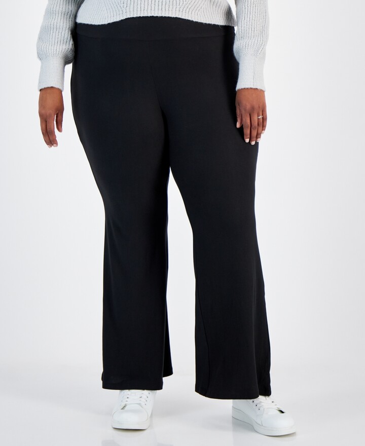 Derek Heart Trendy Plus Size High-Rise Pull-On Flare Pants - ShopStyle