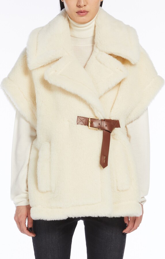 Max Mara Belted Teddy Bear Cape - ShopStyle