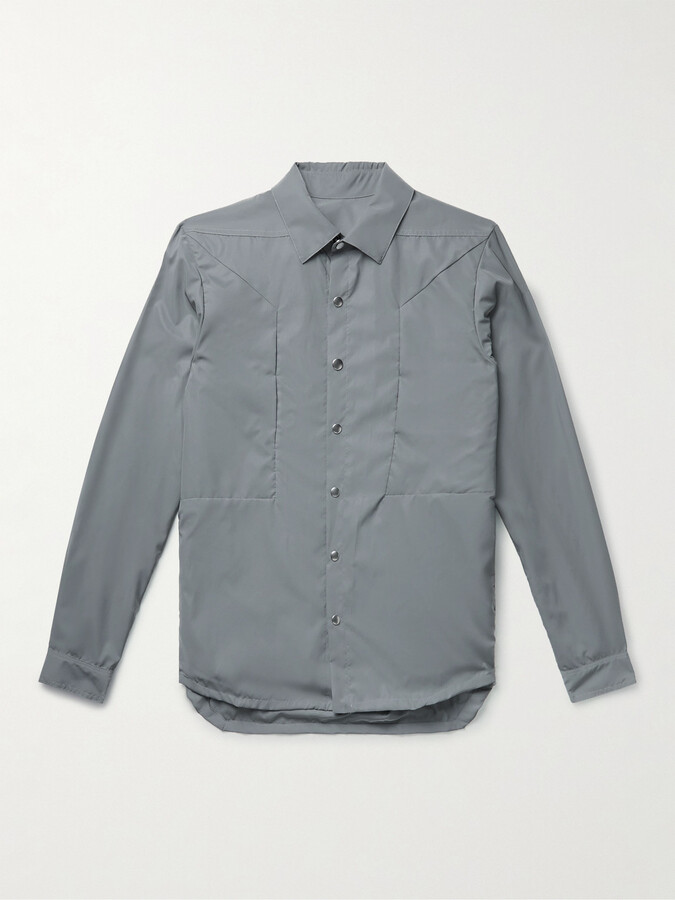 Rick Owens Strobe Webbing-Trimmed Reflective Shell Overshirt ...