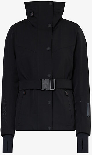 MONCLER GRENOBLE Womens Black Hainet Funnel-neck Stretch-woven Jacket ...