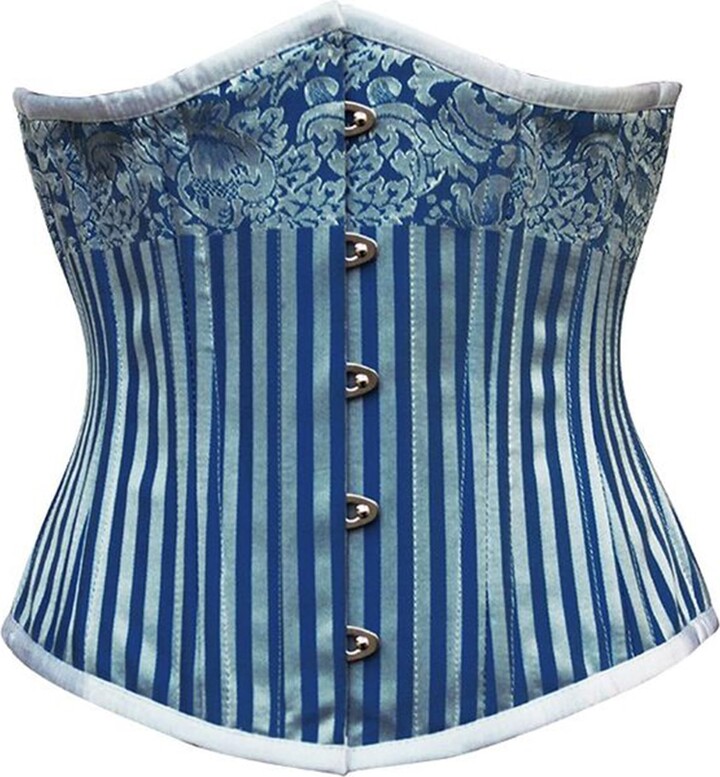 CorsetsNmore Women’s Sexy Turquoise Brocade Gothic Underbust Bustier ...
