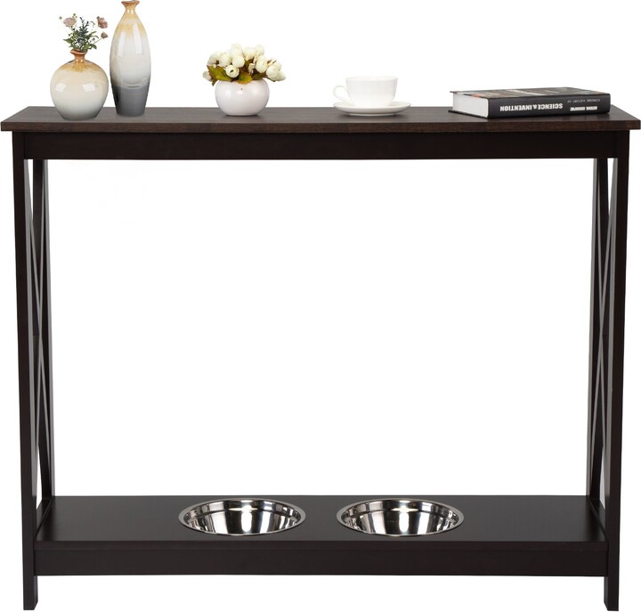Modern Console Table with Dog Bowls - ShopStyle