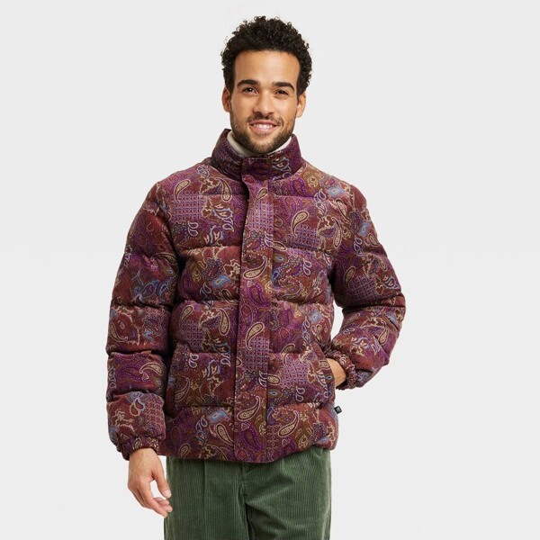 Houston White Adult Paisley Puffer Jacket - Dark Purple - ShopStyle