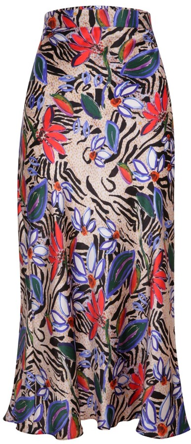 Jessica Russell Flint - Bias Cut Skirt - Painted Zebra - ShopStyle
