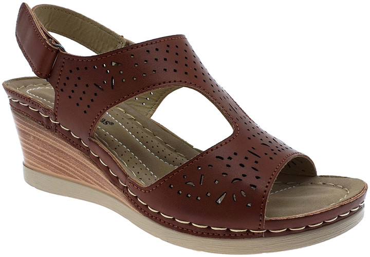 Pierre Dumas Women's Sandals tan - Tan Halle Wedge Sandal - Women ...