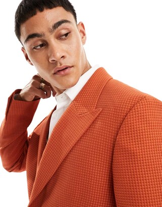 Viggo waffle suit jacket in burnt orange - ShopStyle