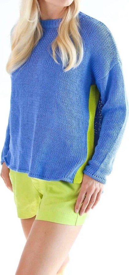 HIHO Julie Sweater In Ultramarine/bright Chartreuse - ShopStyle