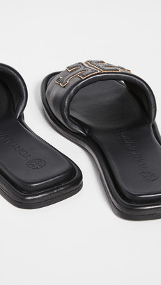 Tory Burch Double T Sport Slides - ShopStyle Mules & Clogs